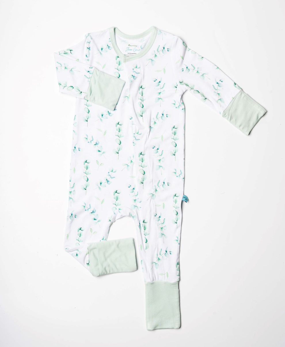 Zeno Bear Magnetic Bamboo Romper (Printed) 9-12M
